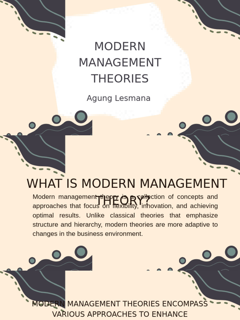 Modern Management Theories | PDF