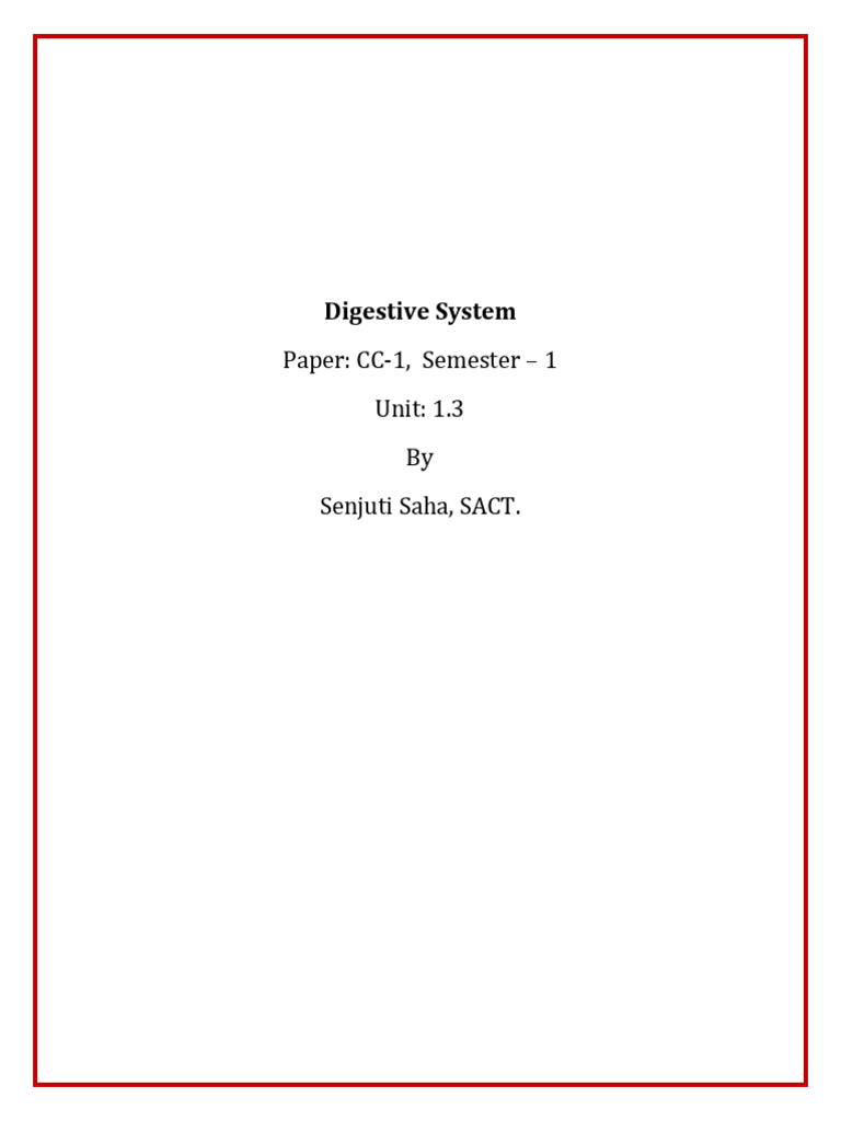Digestive System | PDF
