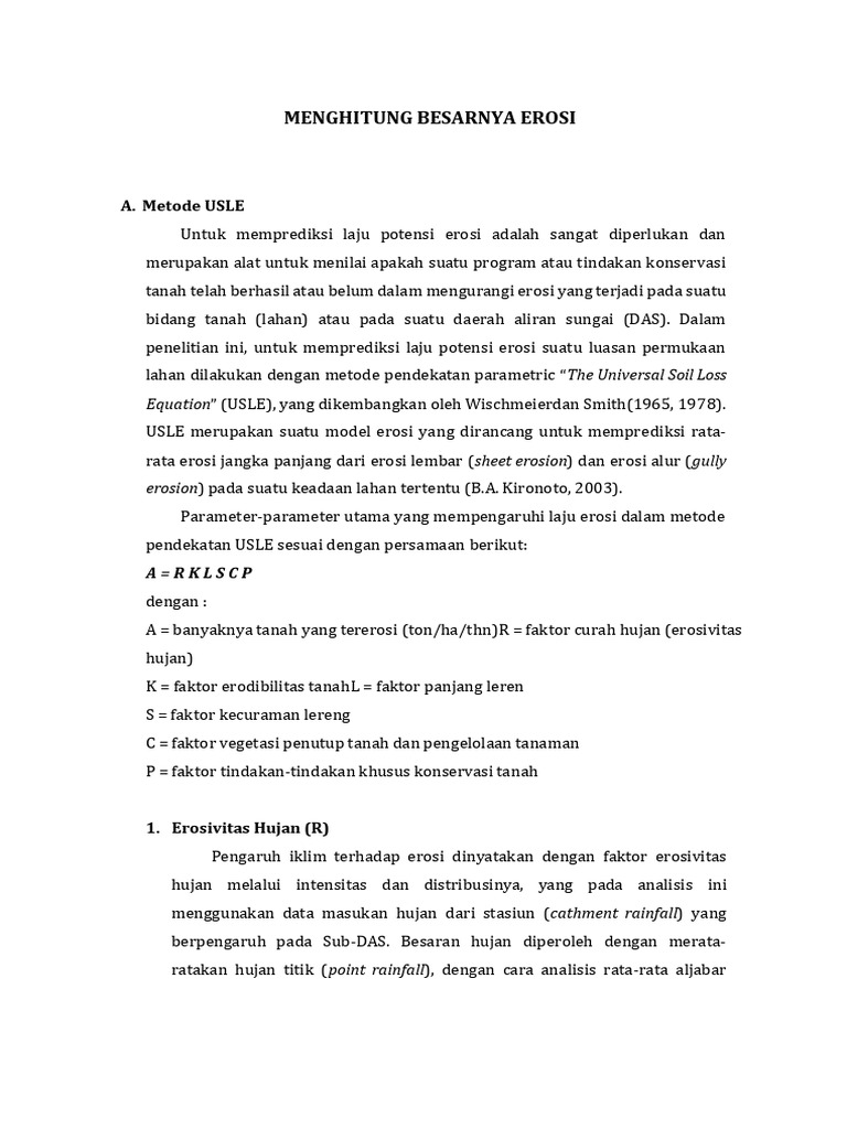 Menghitung Laju Erosi | PDF