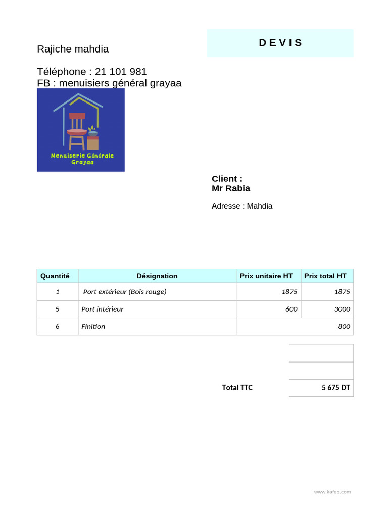 Modele Devis Word | PDF