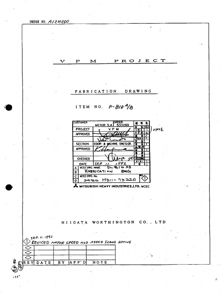 3480 M311-73220 P-810A-B Fabrication DWG | PDF