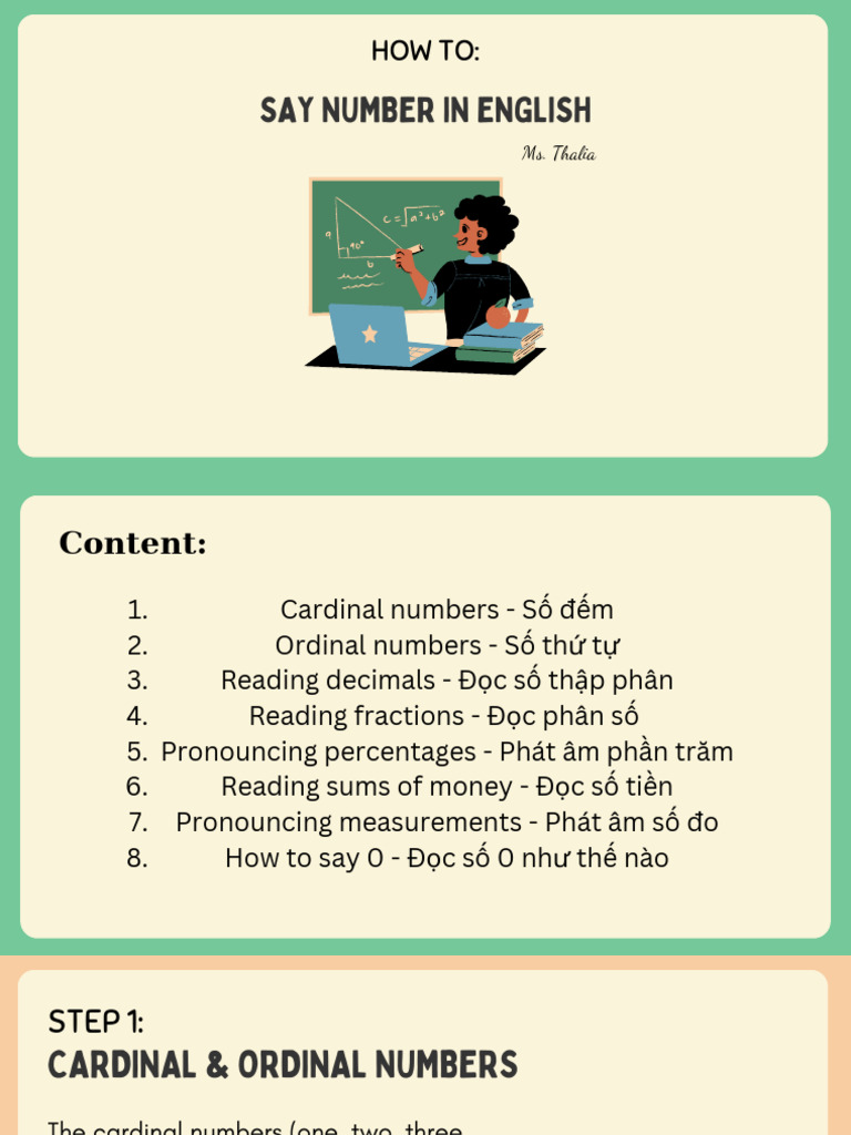 SAY NUMBER IN ENGLISH | PDF