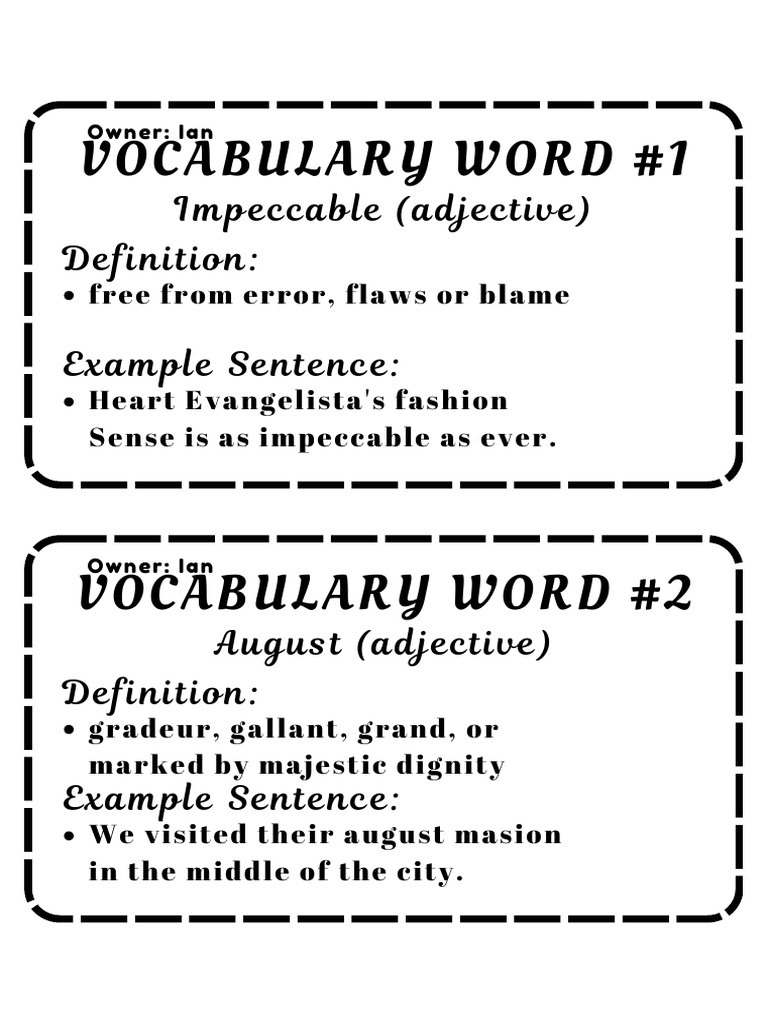 English 9 Vocabulary Words (#1-10) | PDF