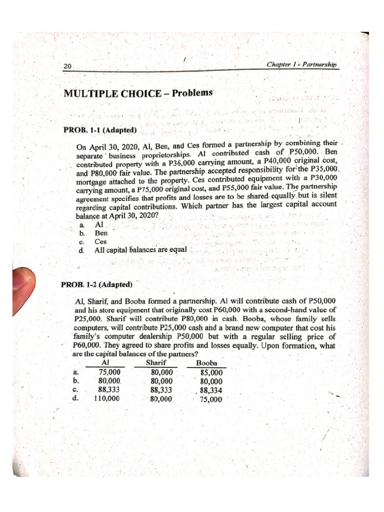 Partnership PROBLEMS Punzalan | PDF