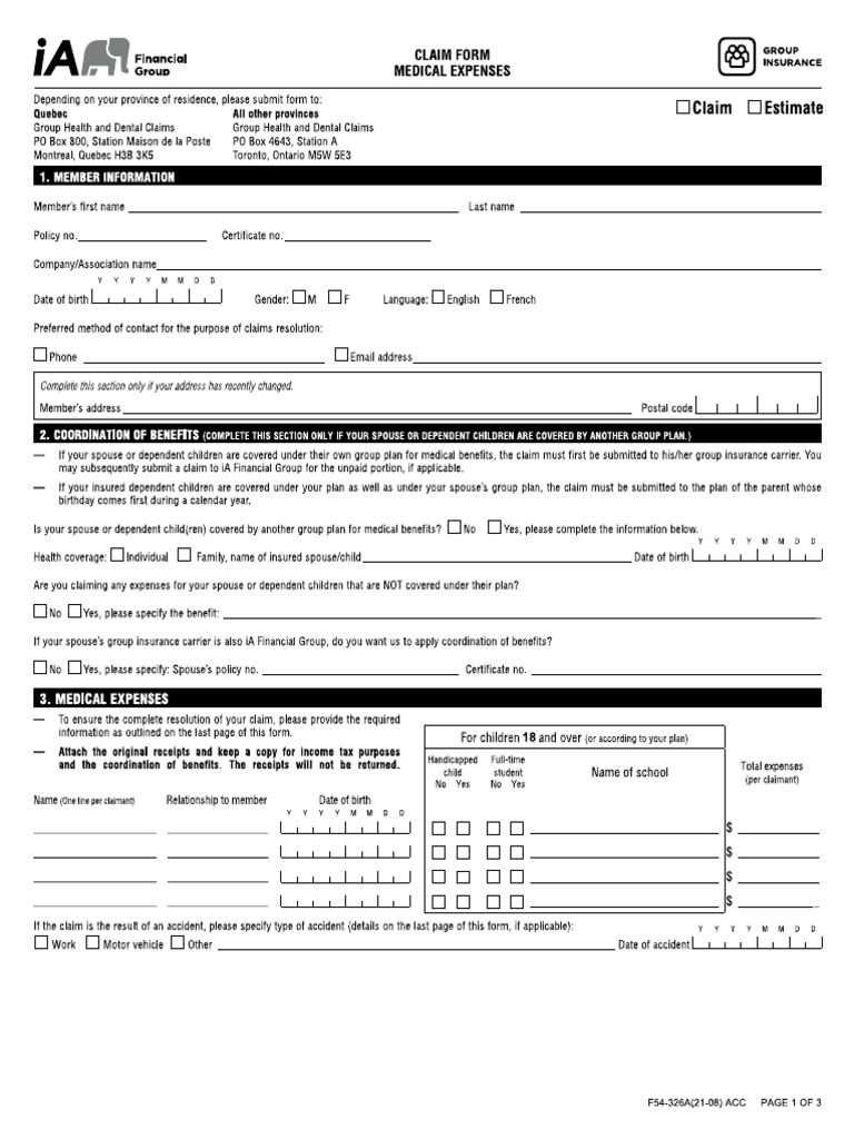 IA Medical Claim Forms | PDF