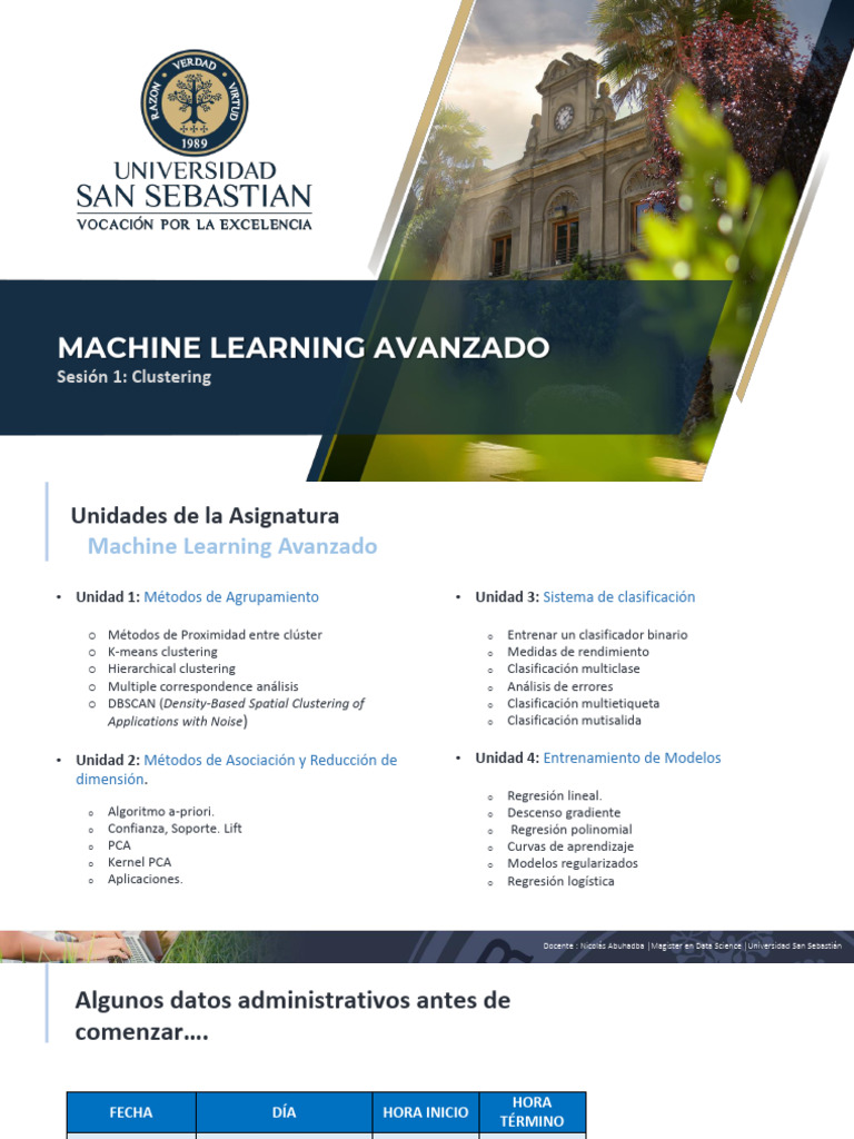 Clase 1 Machine Learning II - Clustering | PDF | Cluster Analysis | Science & Mathematics