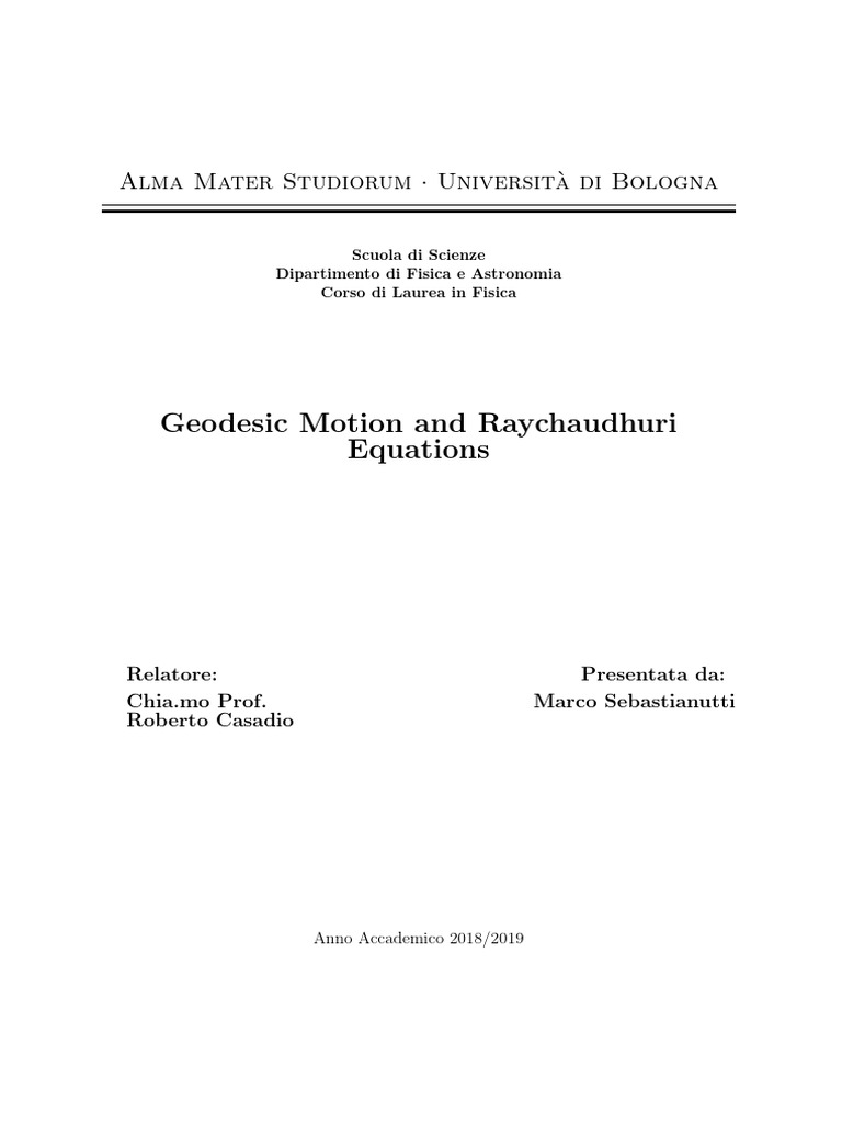 Raychaudhuri | PDF | General Relativity | Teaching Methods & Materials