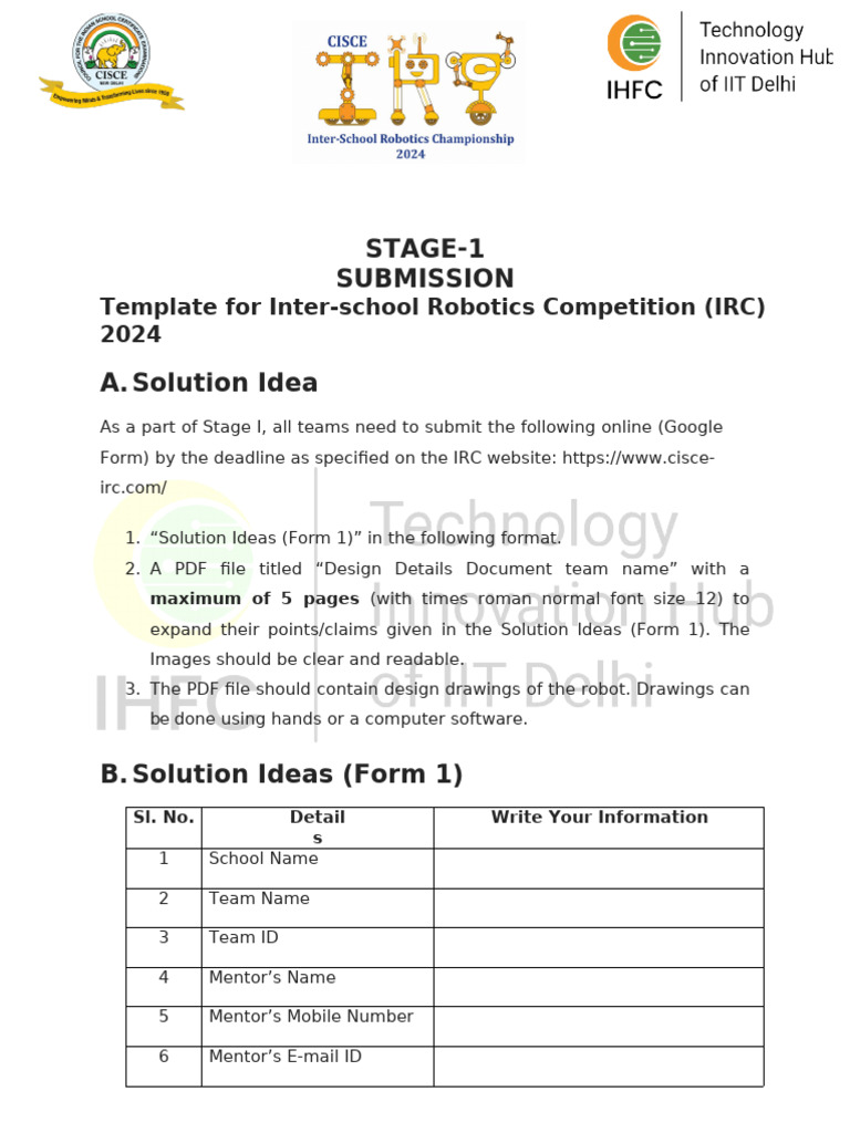 Stage-1 IRC | PDF