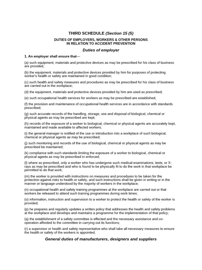 Third Schedule Nssa Si 68 - 102352 | PDF