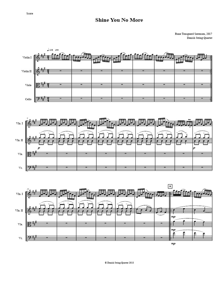 Partitura Brano Violini | PDF