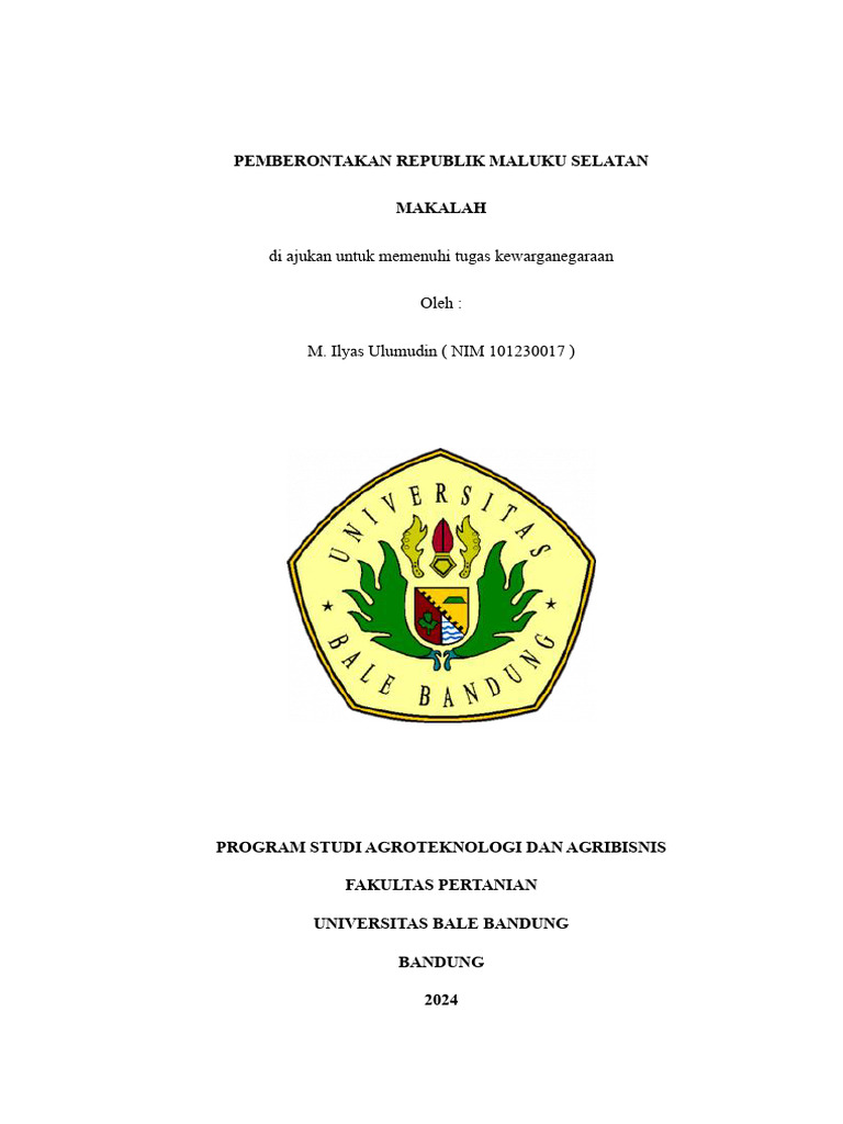 Pemberontakan Republik Maluku Selatan | PDF