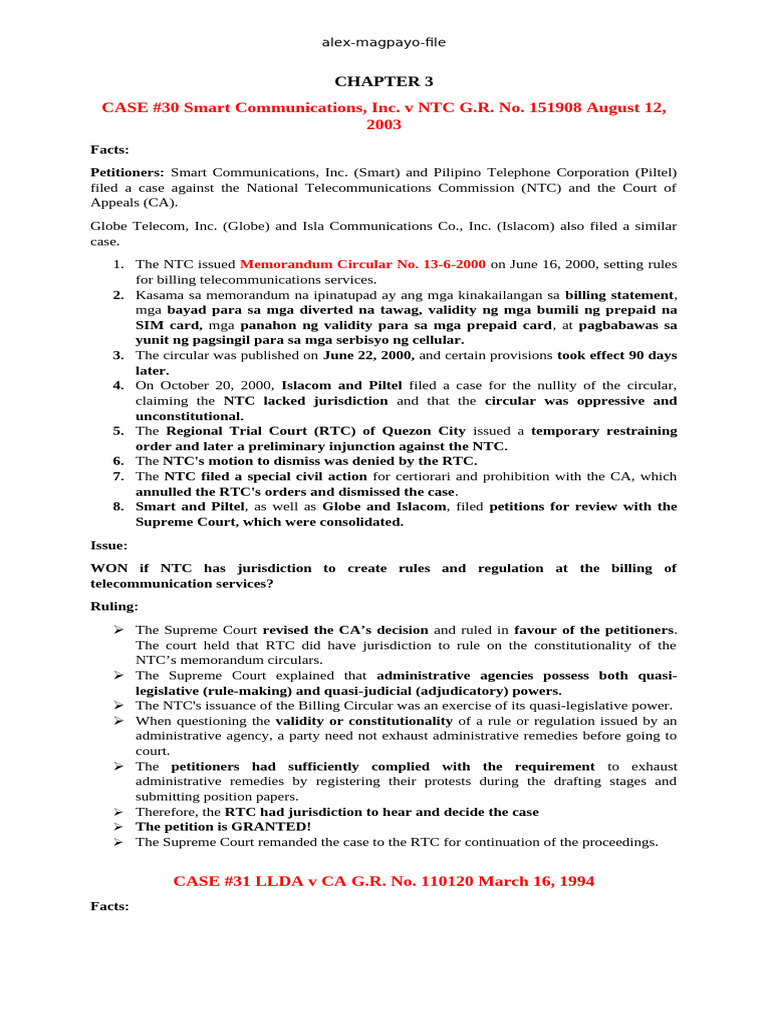 Chapter 3 cases | PDF