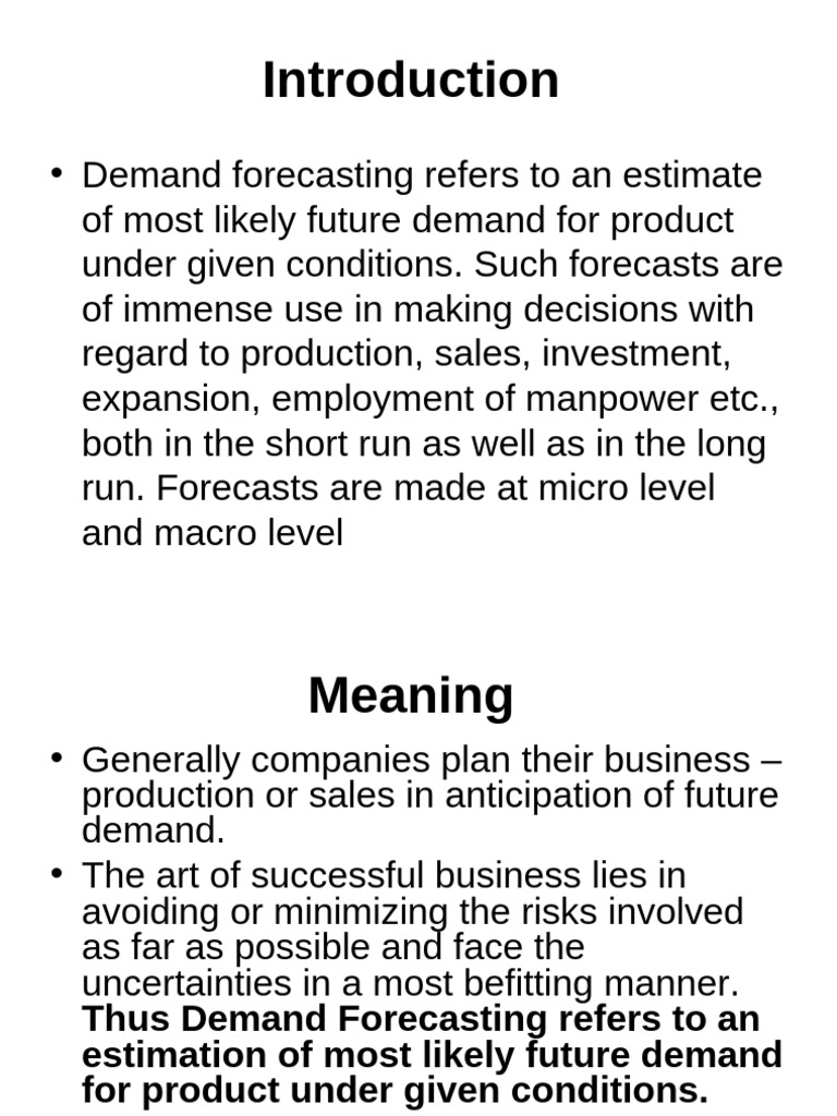 Demad Forecasting | PDF
