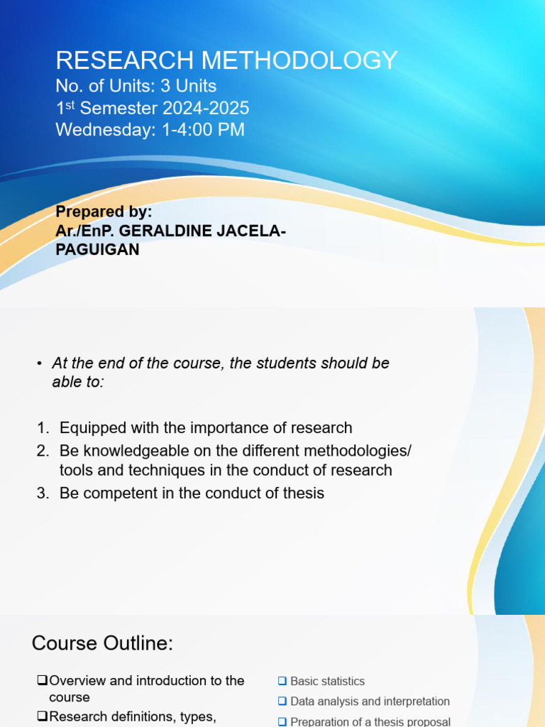 Research Methods Lecture | PDF