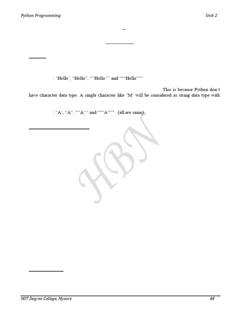 Python Programming Unit-2 | PDF Python Programming Unit-2 | PDF