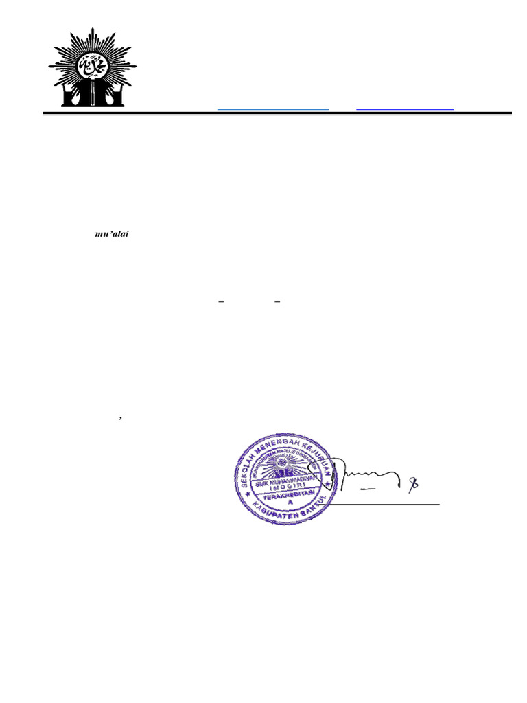 Surat Izin - Peraturan - Jadwal Ujian PKL Tengah Semester | PDF