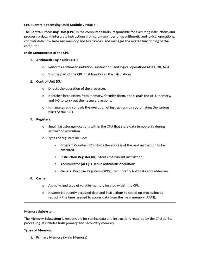 Coa Note 1 | PDF