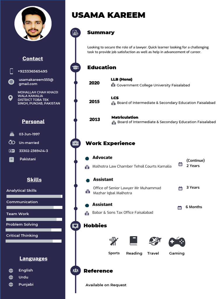 CV Usama Karim | PDF CV Usama Karim | PDF