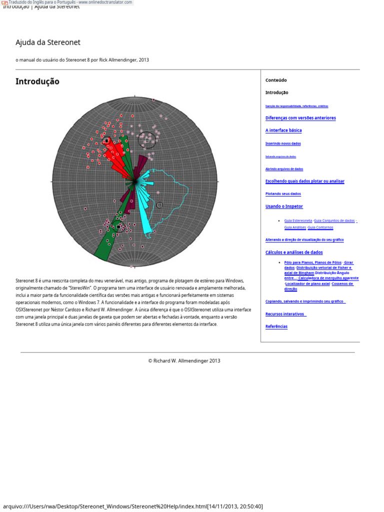 Stereonet Help - En.pt | PDF