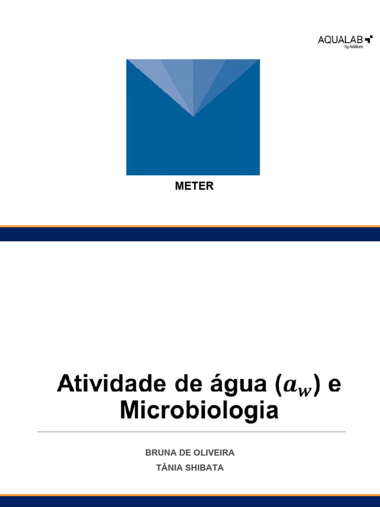 Atividade de Água e Microbiologia | PDF