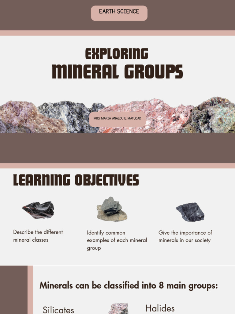 Lesson 6 Mineral Groups | PDF