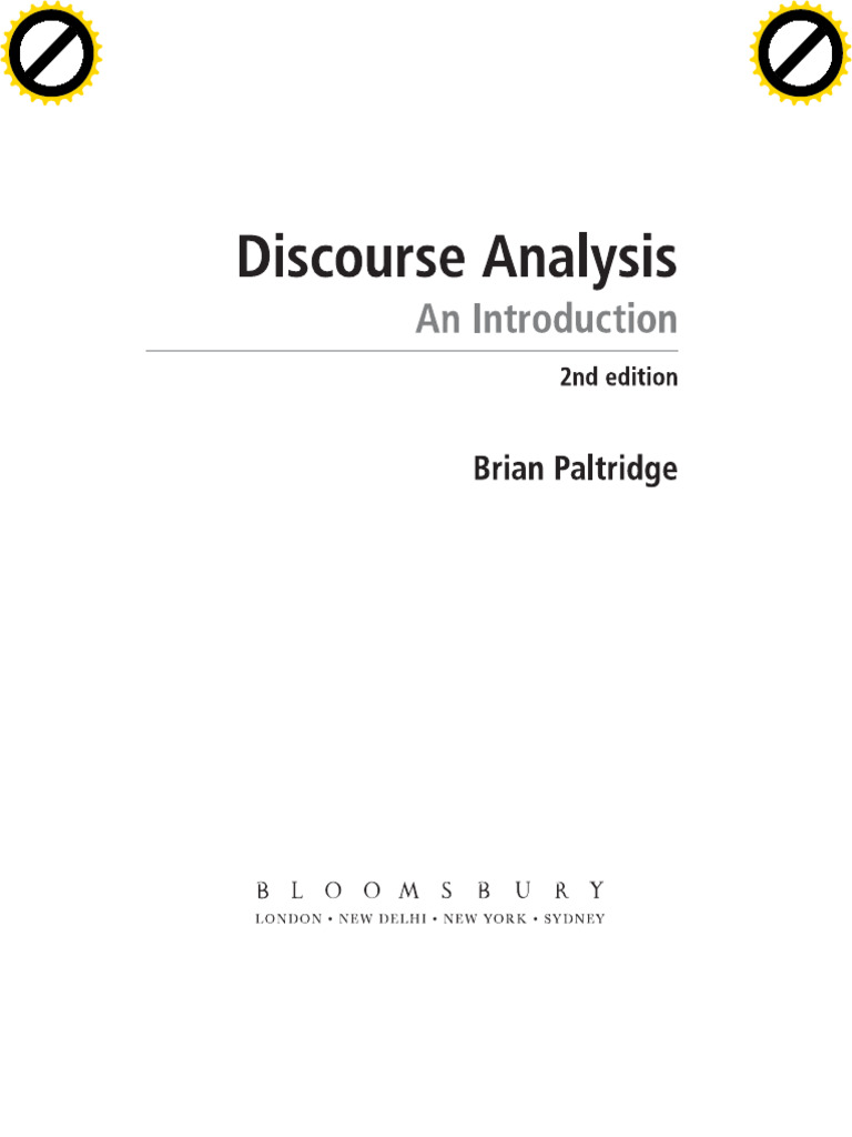 Discourse Analysis - An Introduction | PDF