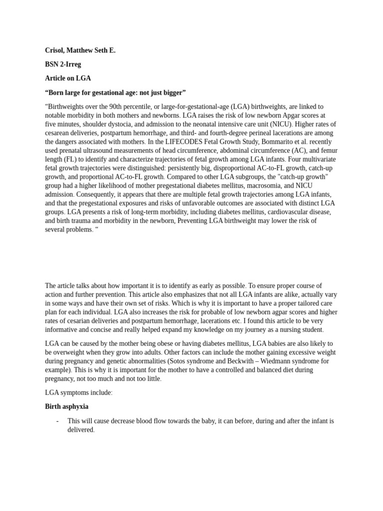 Crisol - NCM109 - Assignment Research Prelim | PDF | Causes Of Death ...