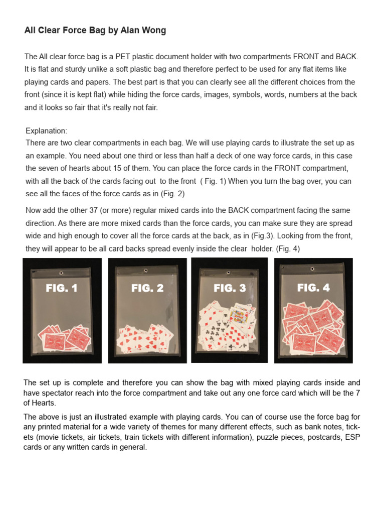 Alan Wong - All Clear Force Bag | PDF