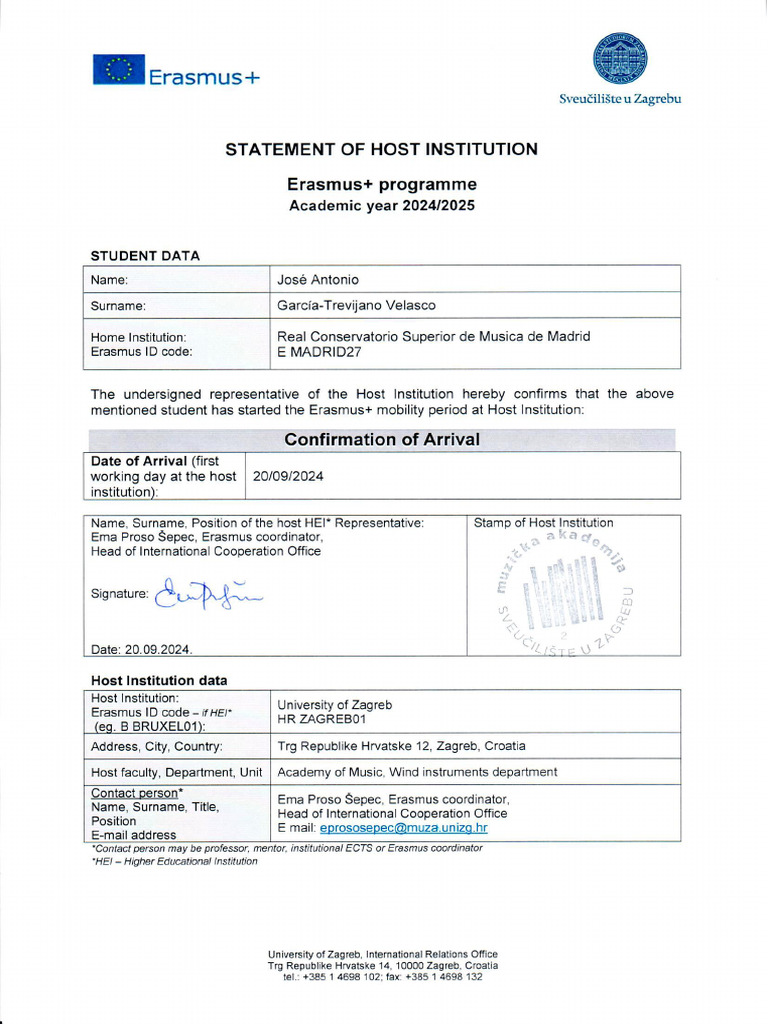 Confirmation of Arrival Jose Antonio Garcia Trevijano Velasco | PDF