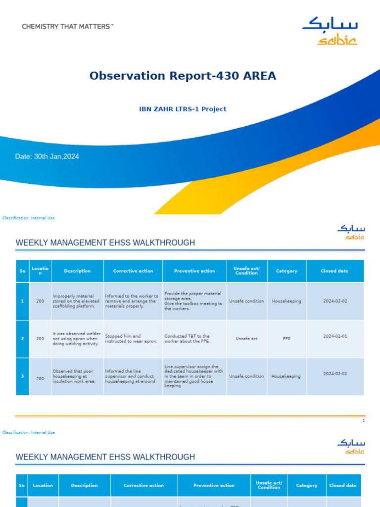 Observations Close Report | PDF