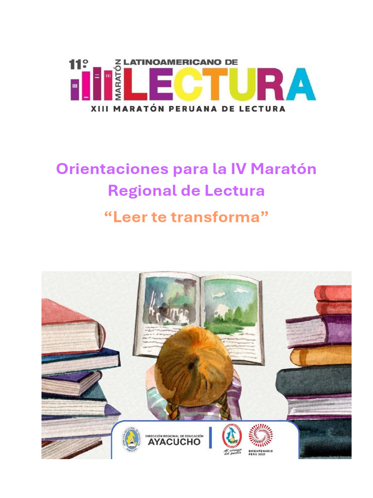 orientaciones IV Maratón Lectura | PDF