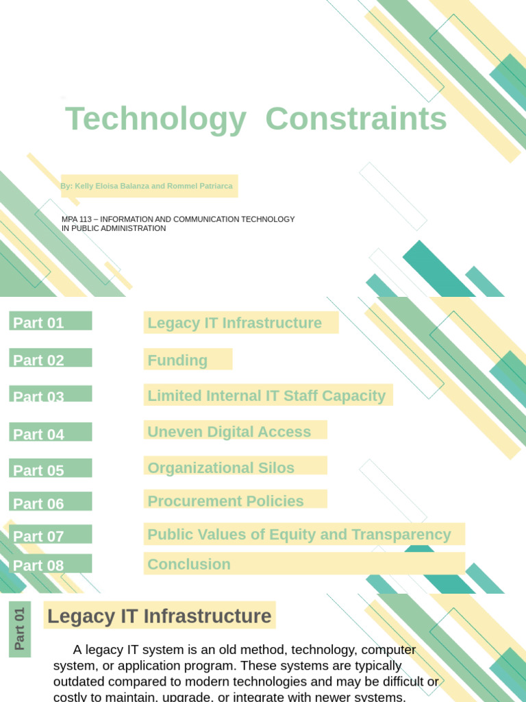 Technology Constraints | PDF