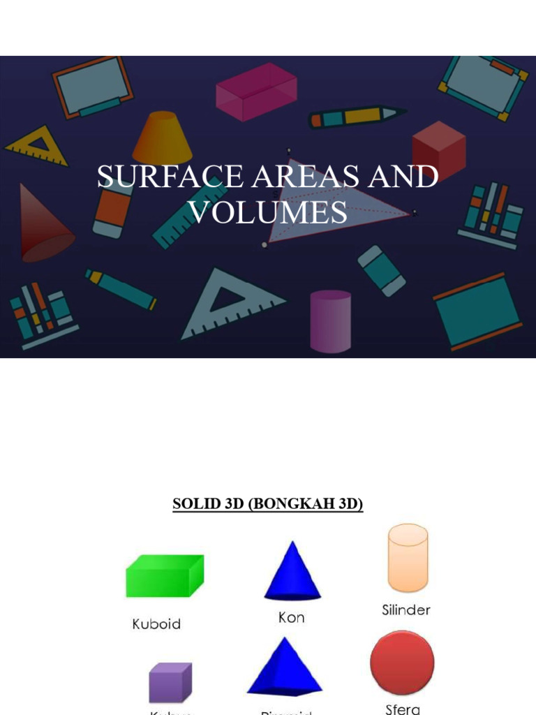 Surface Areas and Volumes of Solids | PDF