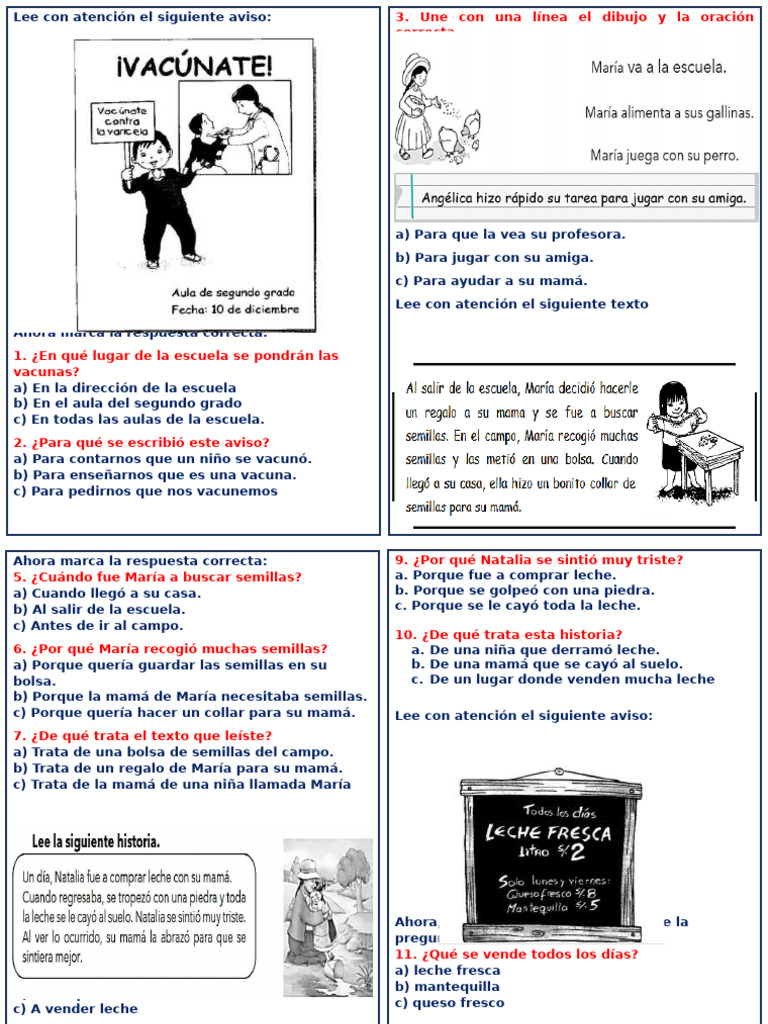 Fichas comun 2do grado | PDF