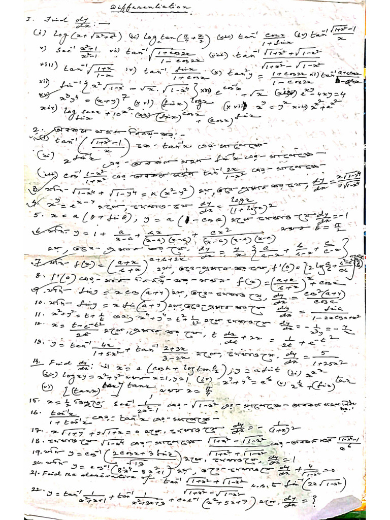 Differentiation_Math_-XII | PDF