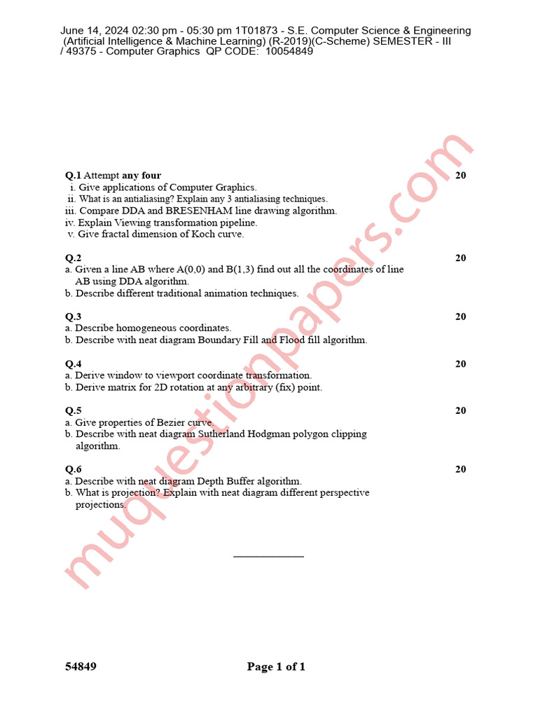 Be Computer Engineering Aids Semester 3 2024 May Computer Graphics Rev ...