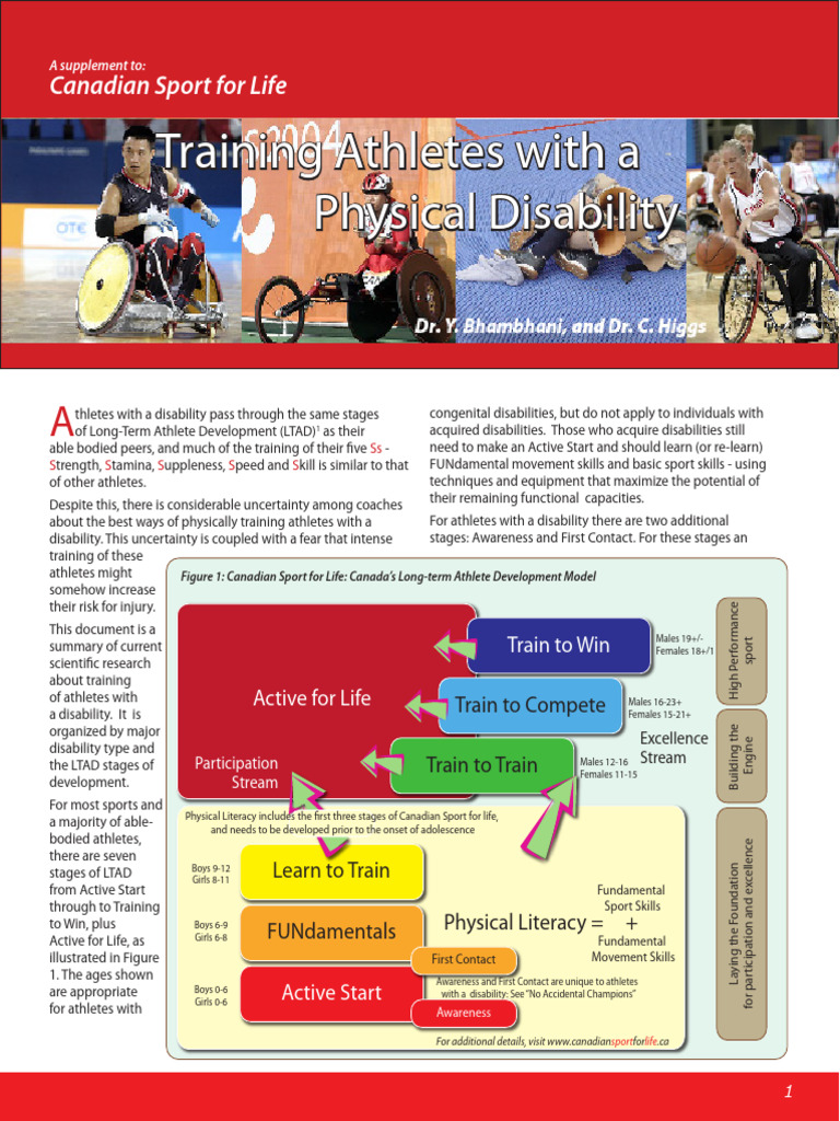 Training Athletes With A Physical Disability | PDF