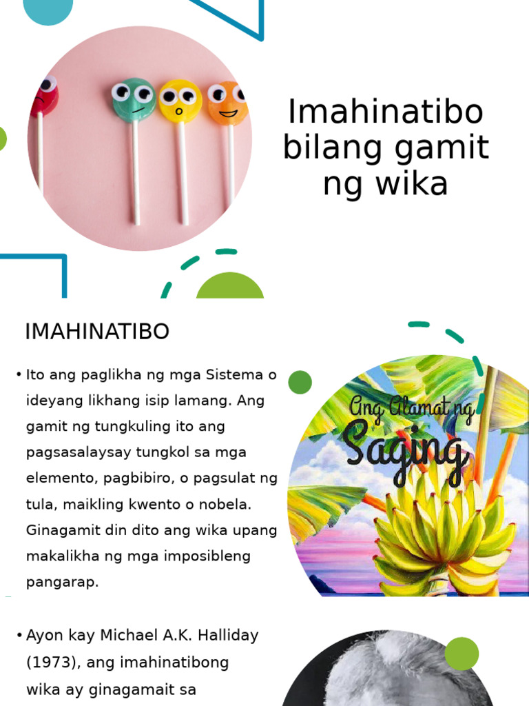Imahinatibo Bilang Gamit NG Wika | PDF