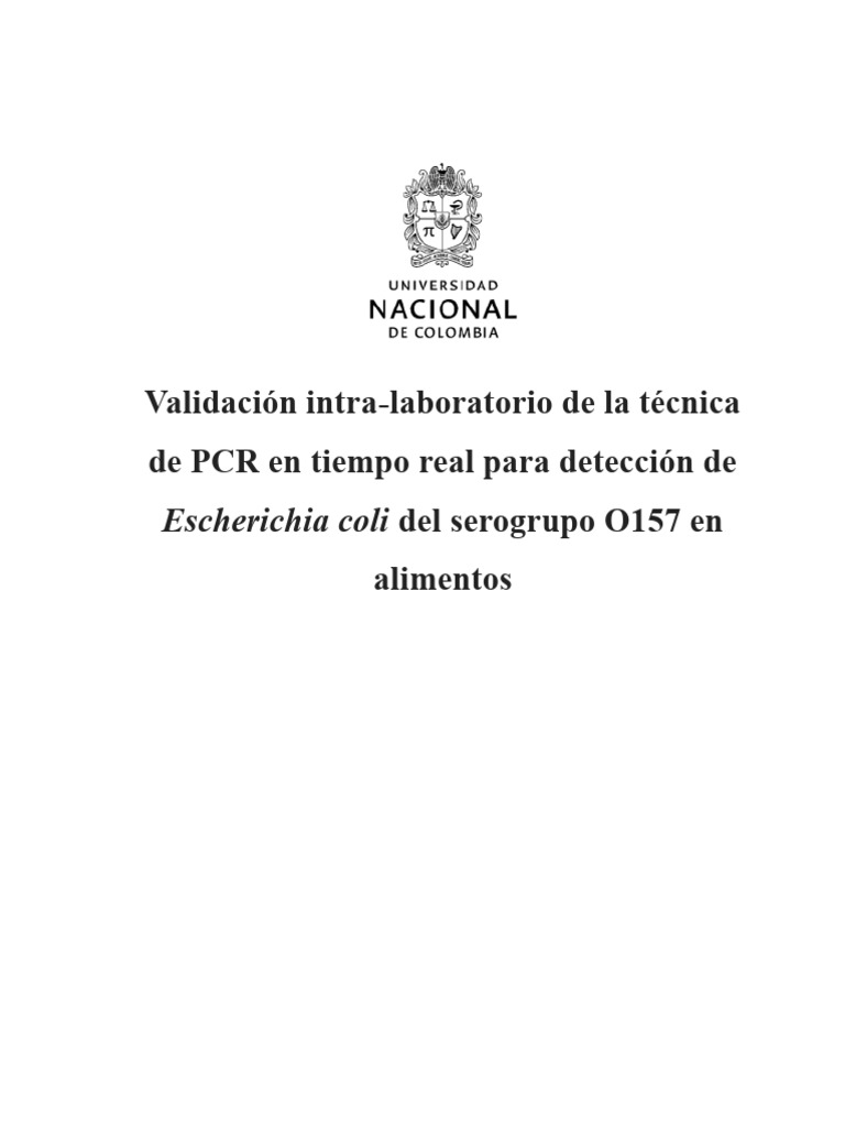 E. Coli en Alimentos | PDF