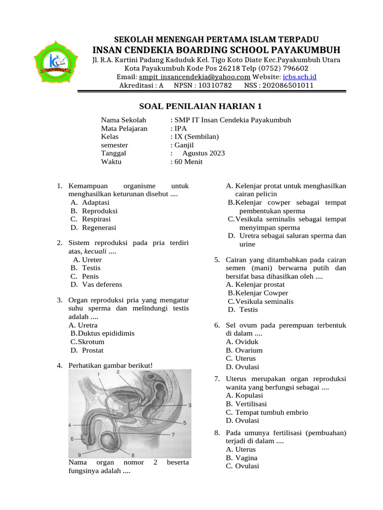 Soal PH1 Reproduksi | PDF