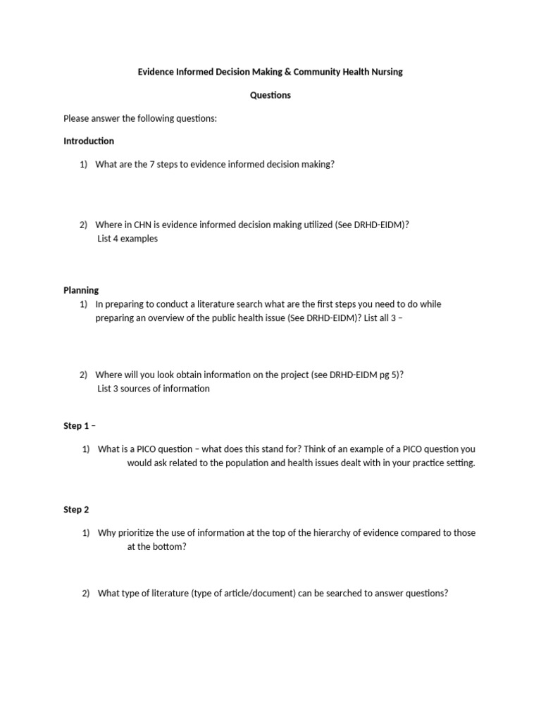 EIDM Questions | PDF