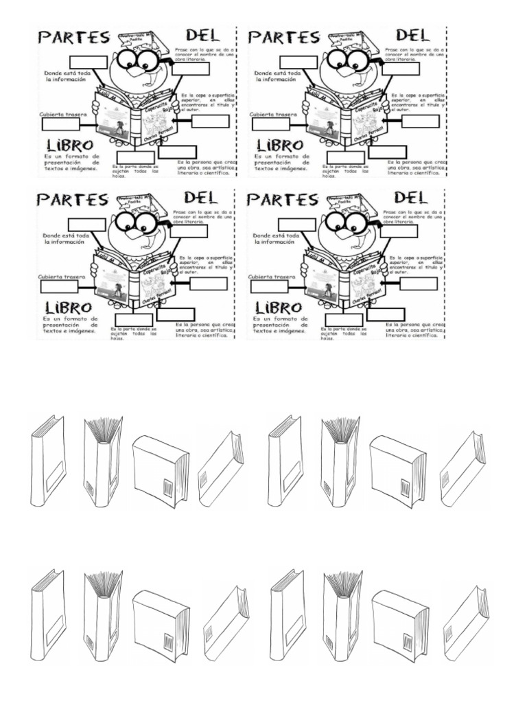 Partes Del Libro-Actividad | PDF