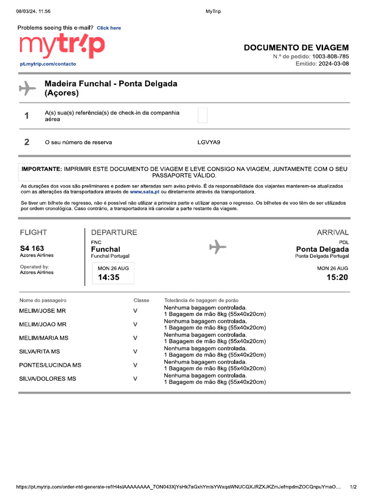 Via Gem Azores Ticket | PDF