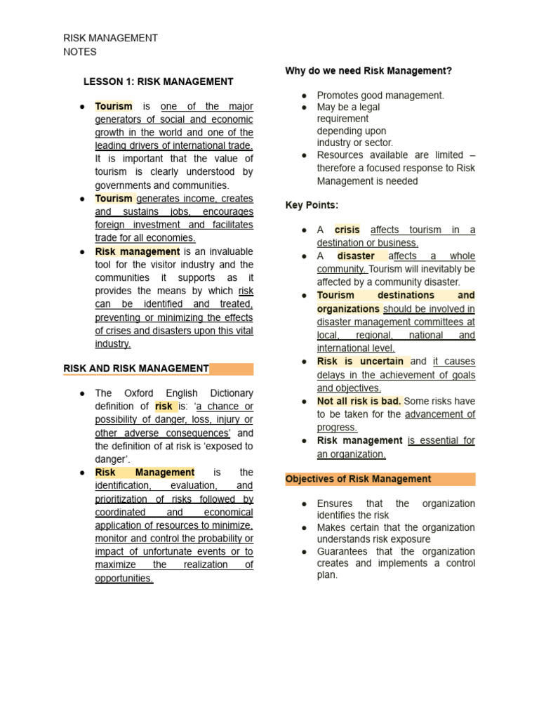 Risk Management | PDF