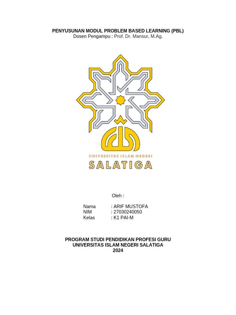 Modul Ajar PBL | PDF