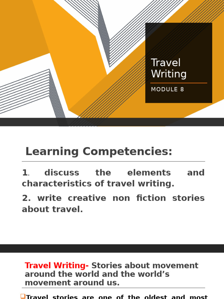 Module 8 Travel Writing | PDF
