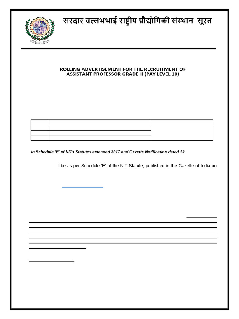 Notification Sept 2024 Assistant Professor Level-10 | PDF