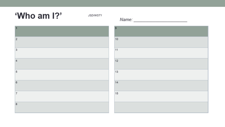 T1 WS1 who am i | PDF