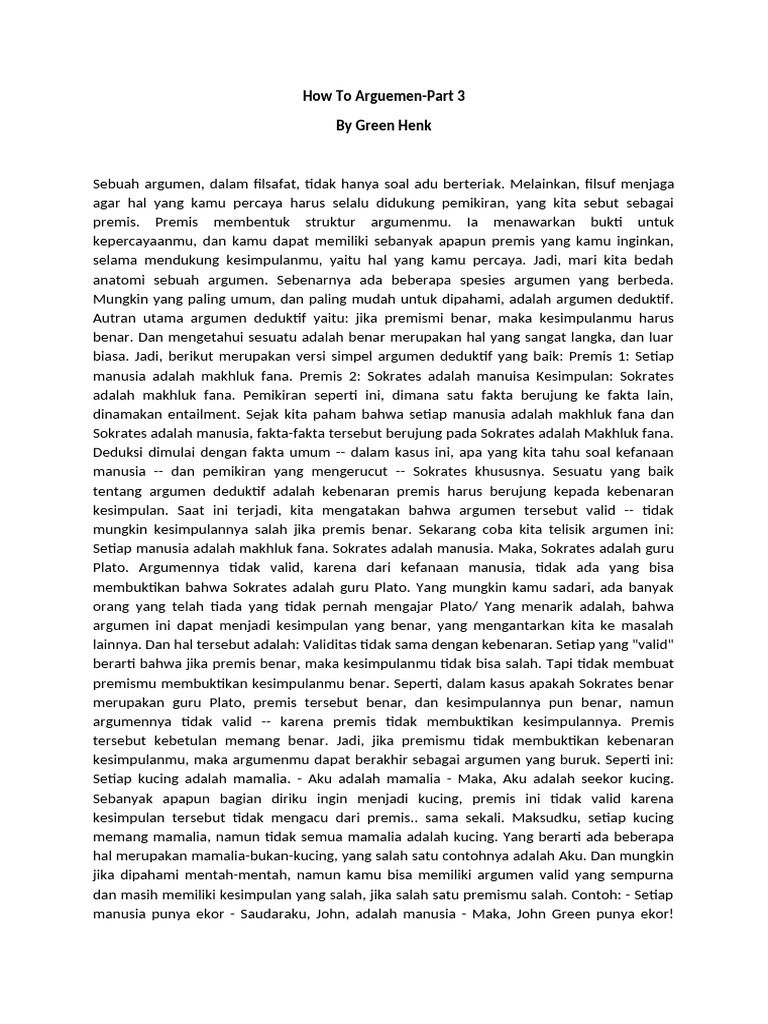 How To Argue-Part 3 | PDF