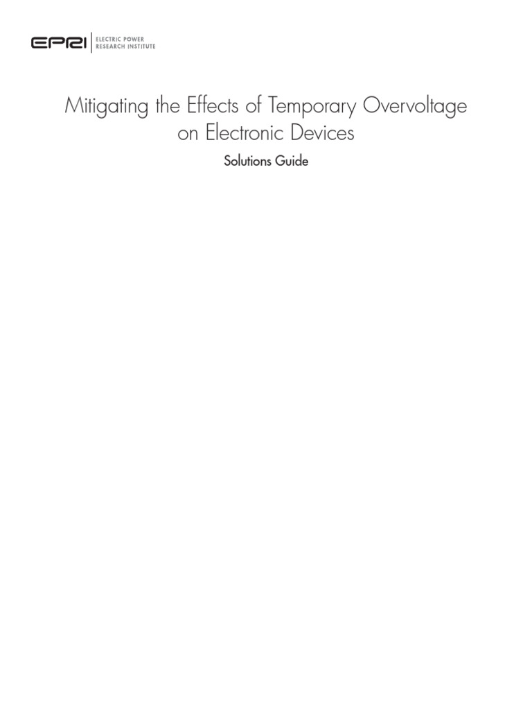 Mitigating The Effects of Temporary Overvoltage On Electronic Devices | PDF
